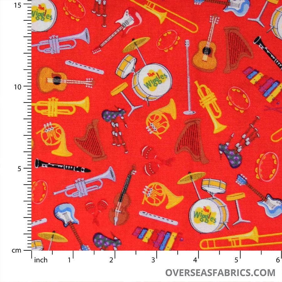 Riley Blake - The Wiggles, Ready Steady Wiggle, Red – Overseas Fabrics