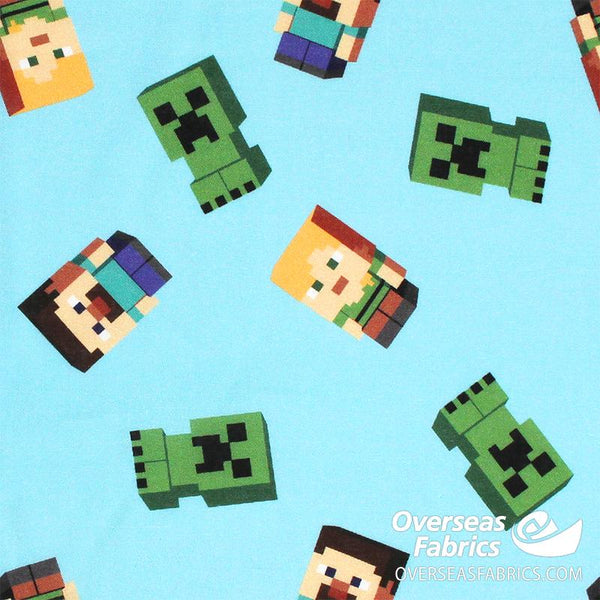 Springs Creative - Minecraft, Friends, Blue – Overseas Fabrics