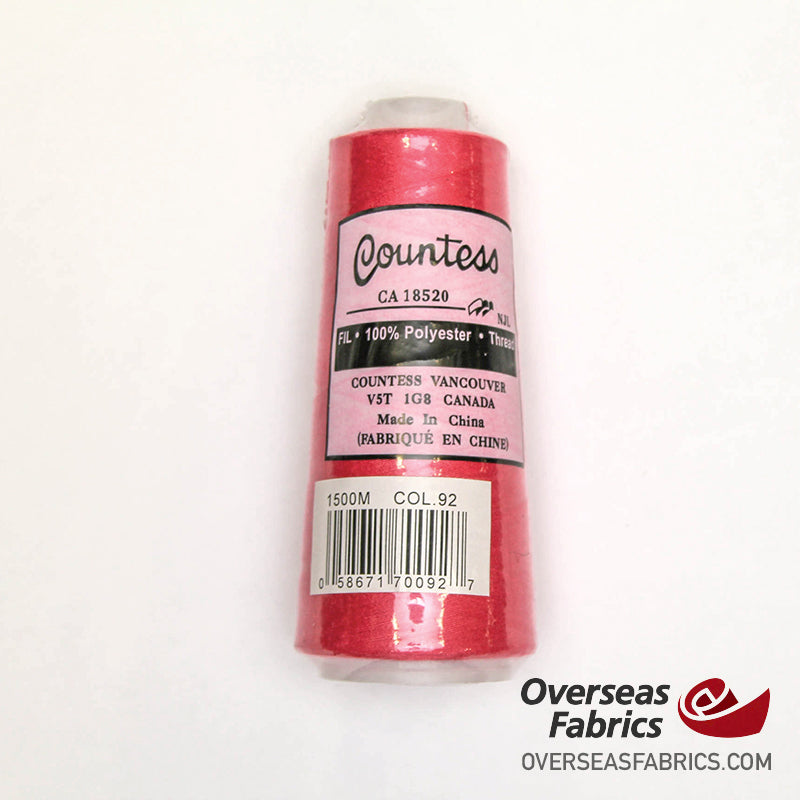 Countess Serger Thread 1500m - 092 Colonial Rose – Overseas Fabrics