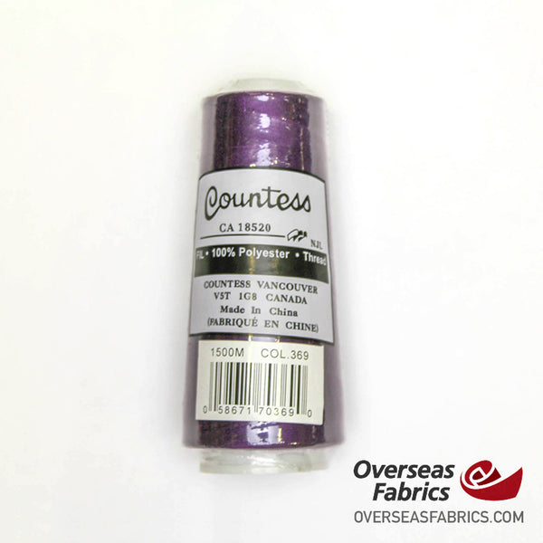 Countess Serger Thread 1500m - 369 Dark Purple – Overseas Fabrics